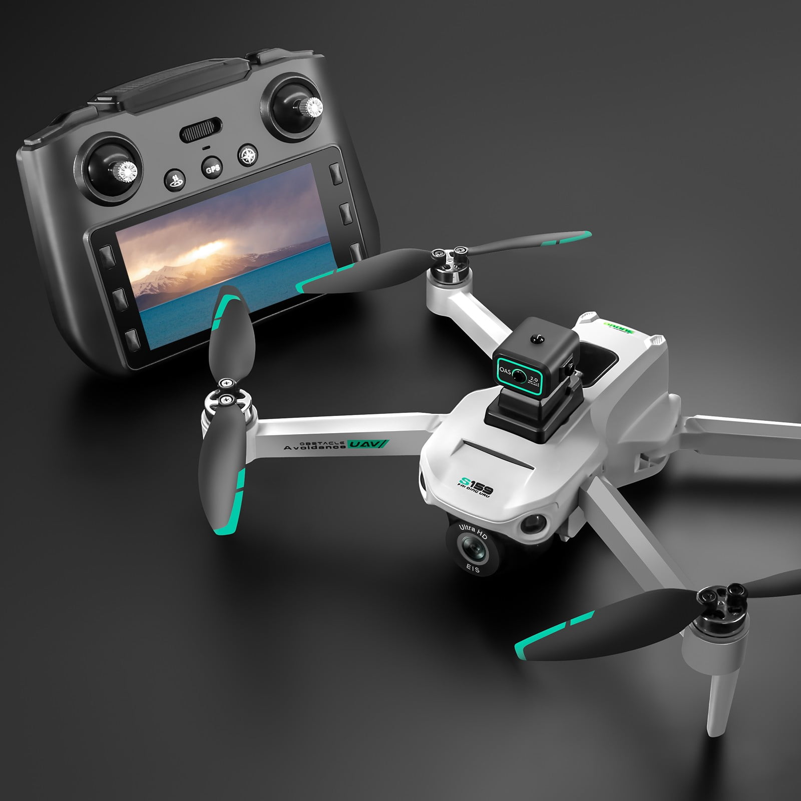 Txenfivo GPS Drone With Screen Remote Control Brushless Motor And Cool ...