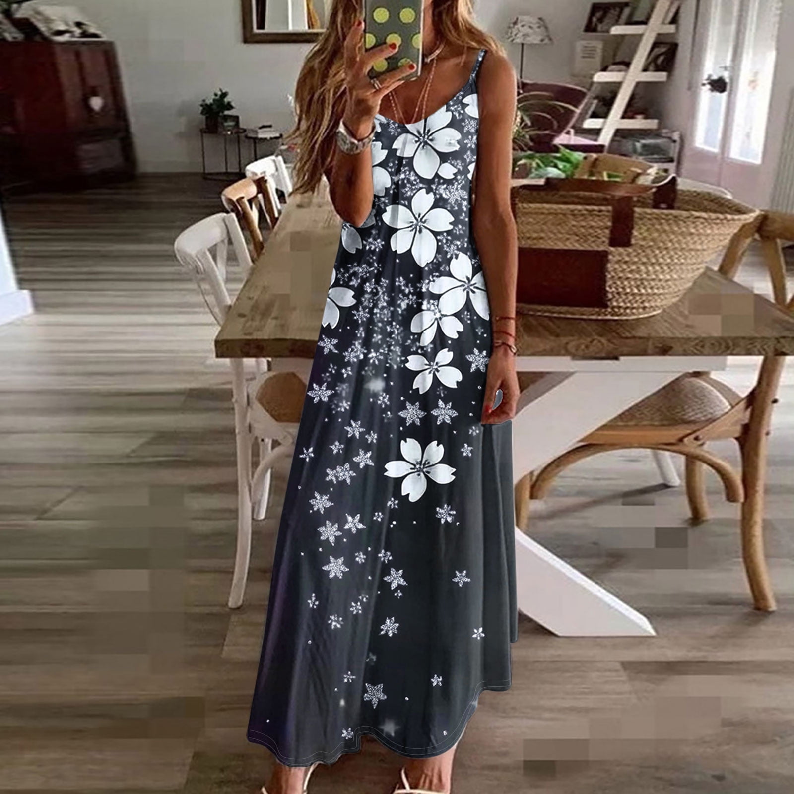 Txenfivo Summer Dresses for Women 2025 Beach Vacation Maxi Dress ...