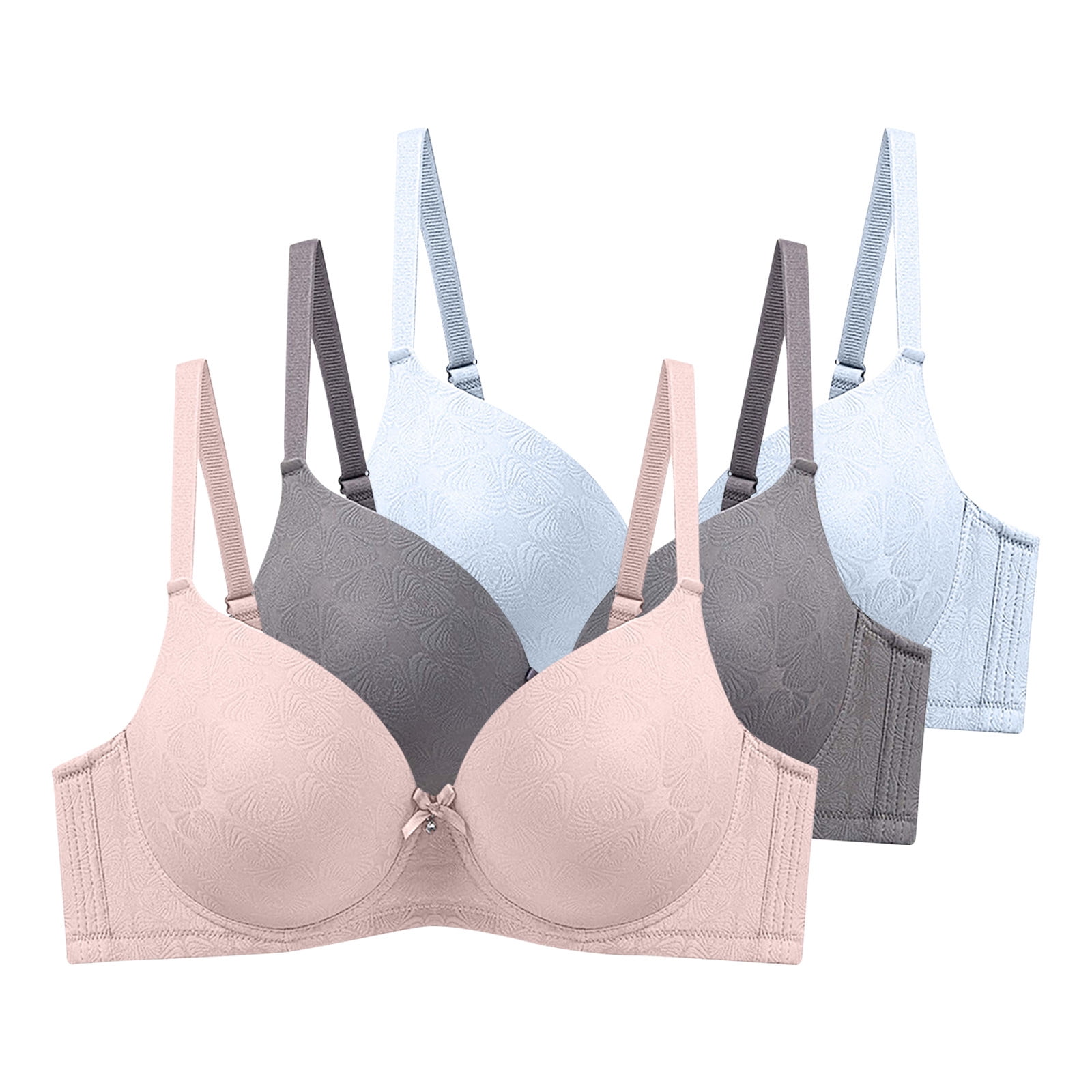 Txenfivo Women's Push Up Plunge Bra Underwire Full Coverage Lightly ...