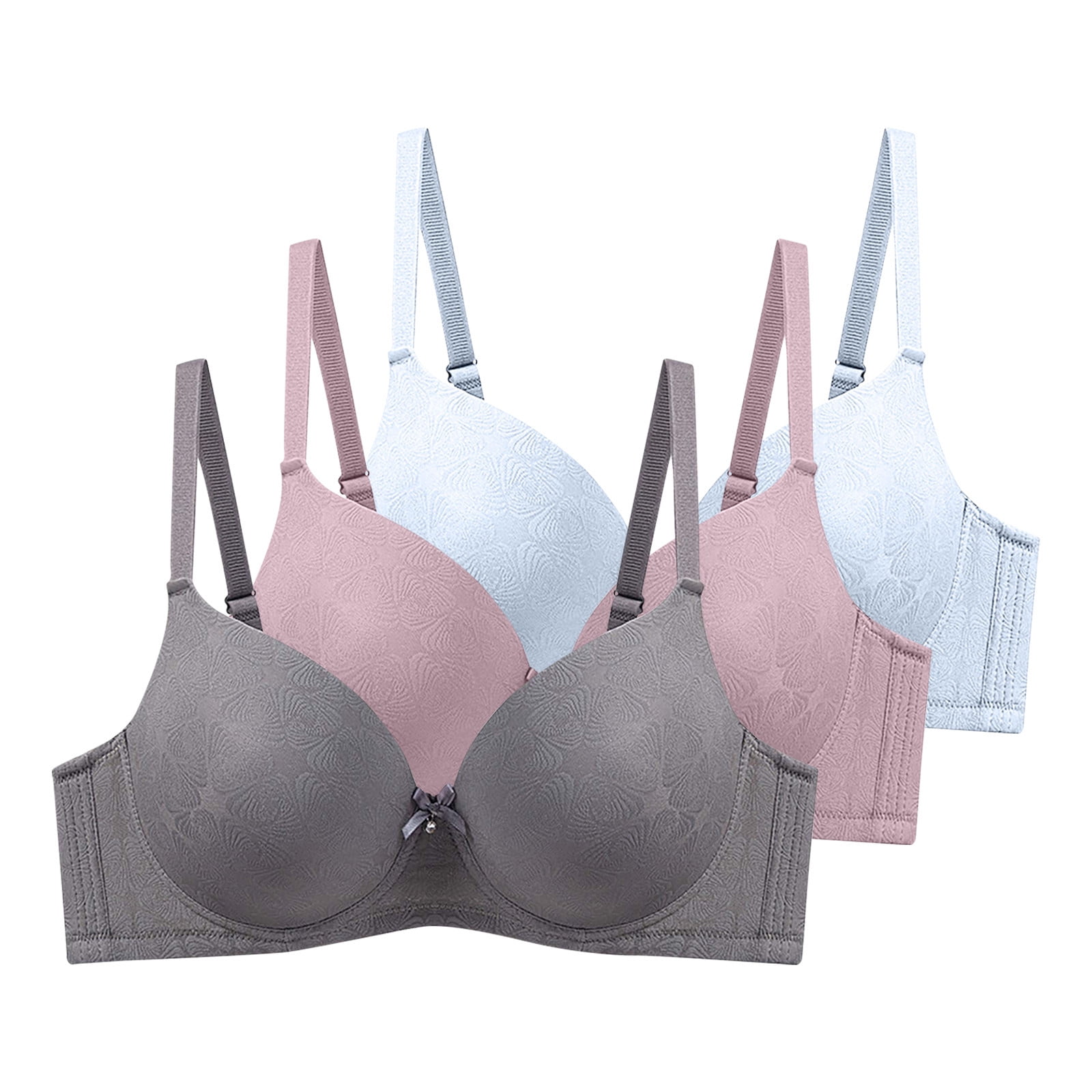 Txenfivo Women's Push Up Plunge Bra Underwire Full Coverage Lightly ...