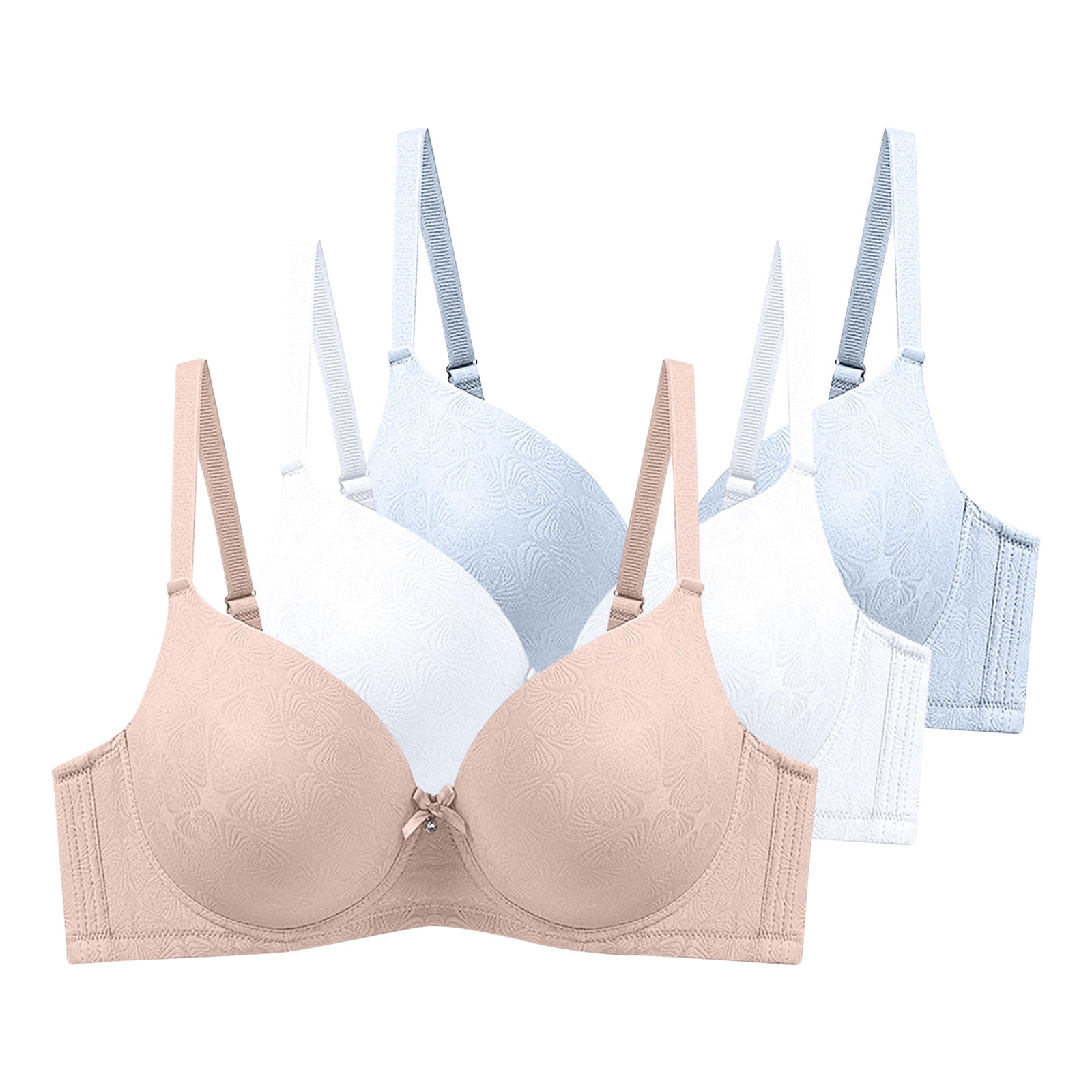 Txenfivo Women's Push Up Plunge Bra Underwire Full Coverage Lightly ...