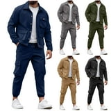 Txeol Mens Tracksuits Sets 2 Piece Long Sleeve Button Down Lightweight ...