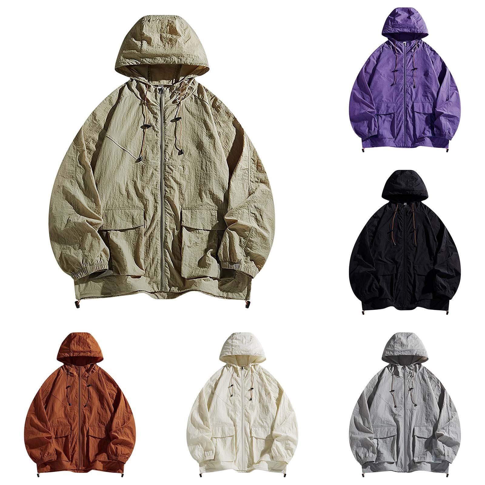 Txeol Sun Protection Shirts for Men with Hood Lightweight Quick Dry ...