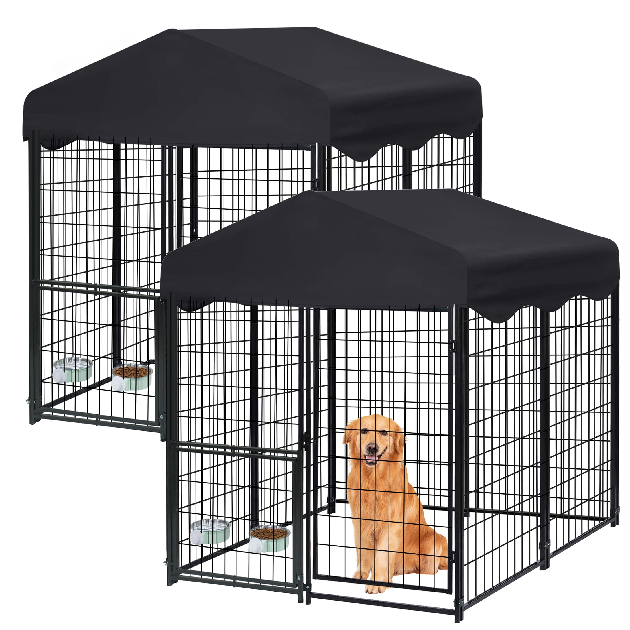 Txh001 Dog Kennel Outside, 4ft x 4.2ft x 4.5ft Outdoor Kennel with Roof ...