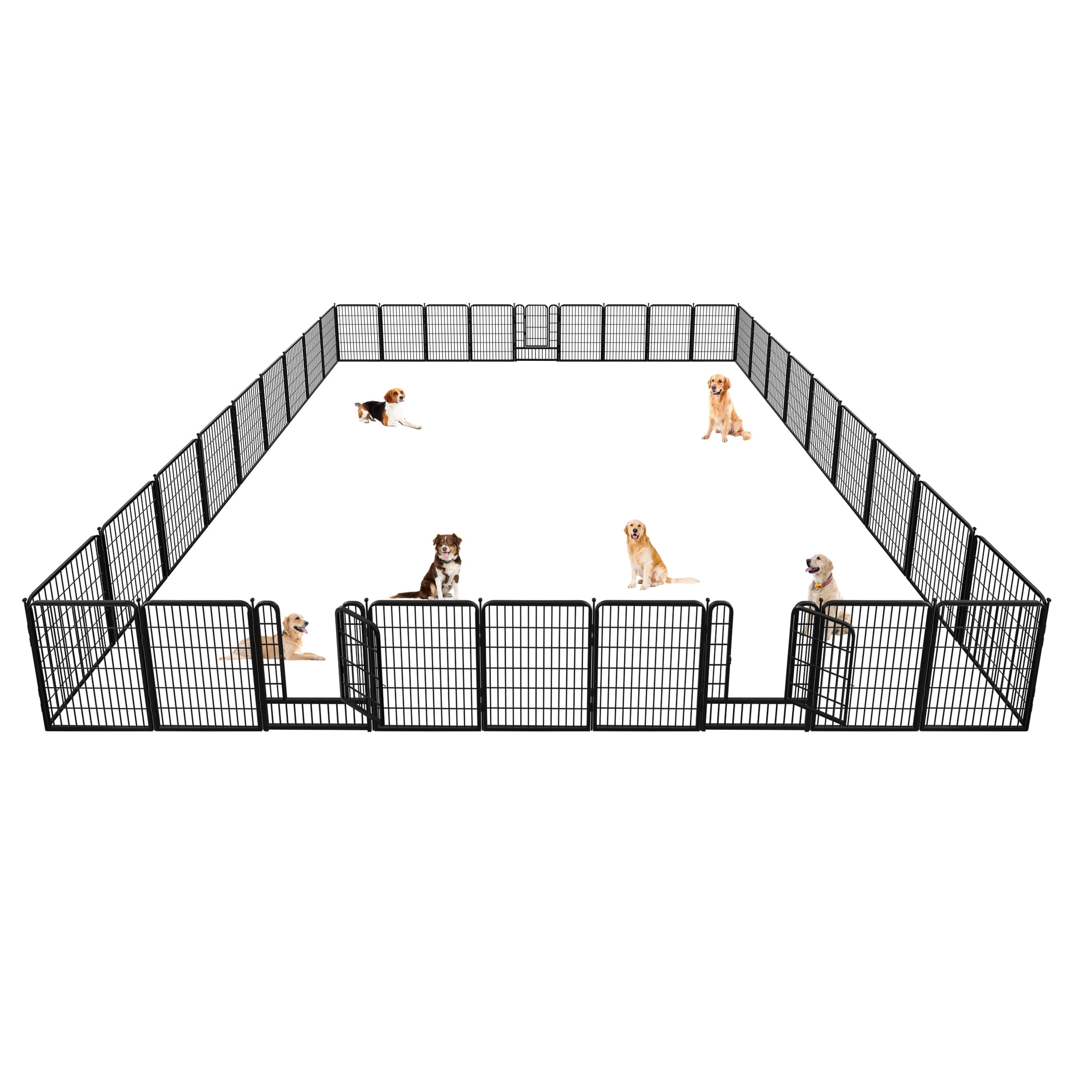 Txh001 Dog Playpen Outdoor,32 Panels 40inch Metal Dog Fence with Doors ...