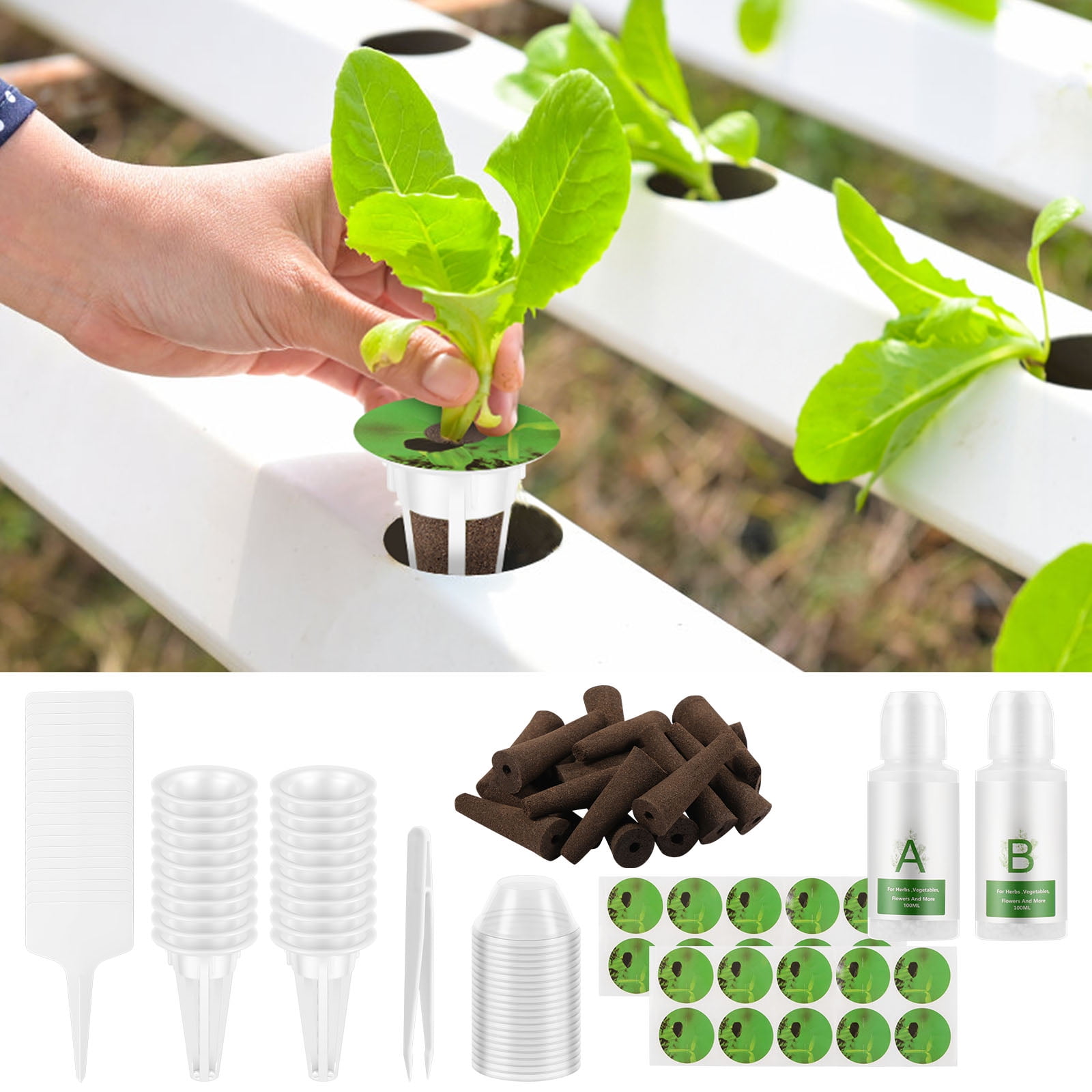 Txkrhwa 103PCS Plastic Seed Pod Kit, Great Water Retention Hydroponic ...