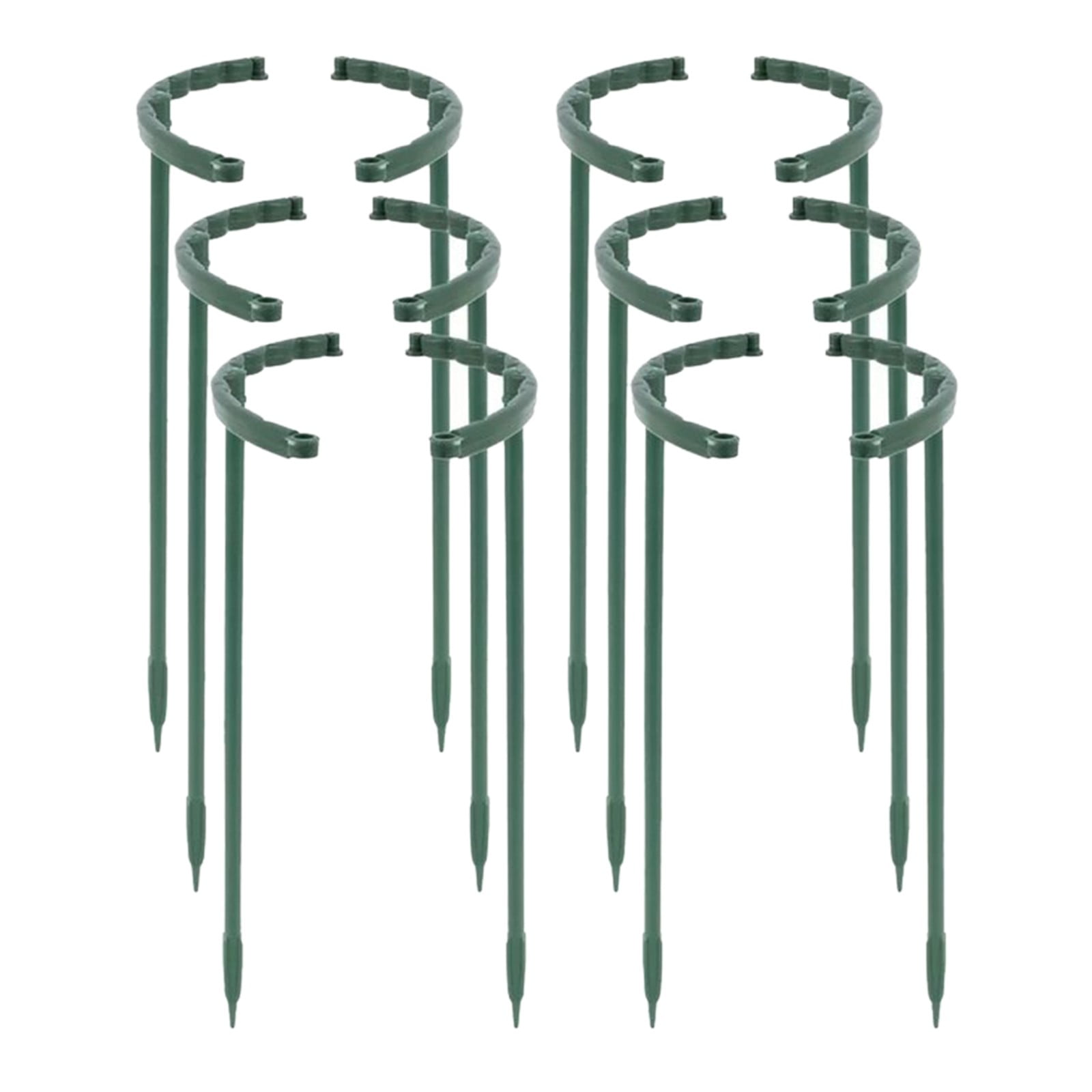 Txkrhwa 12 Pack Support Stakes Half Round Support Ring Cage Holder ...