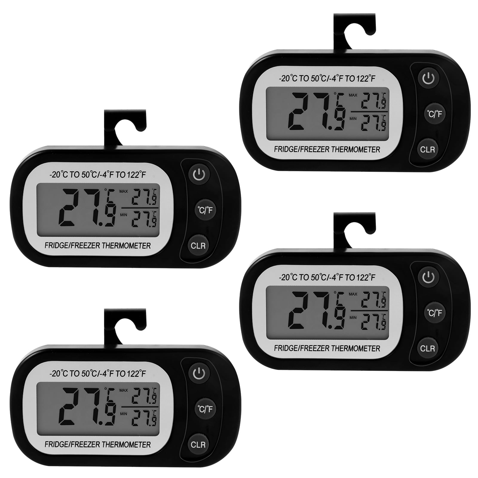 Txkrhwa 4 Pack Digital Refrigerator Thermometer, Fridge Thermometer ...