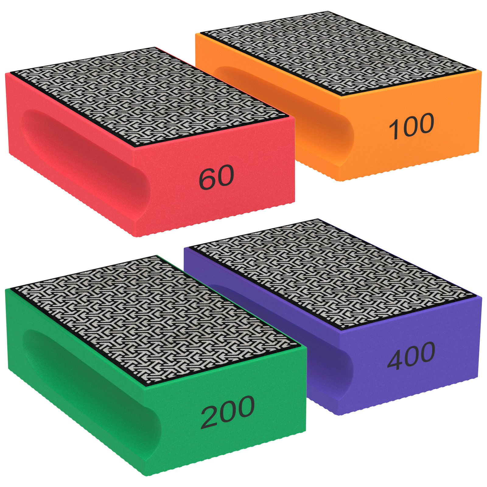 5" Diamond Polishing Pad Set Includes: 50, 100, 200, 400, 800, 1500 ...