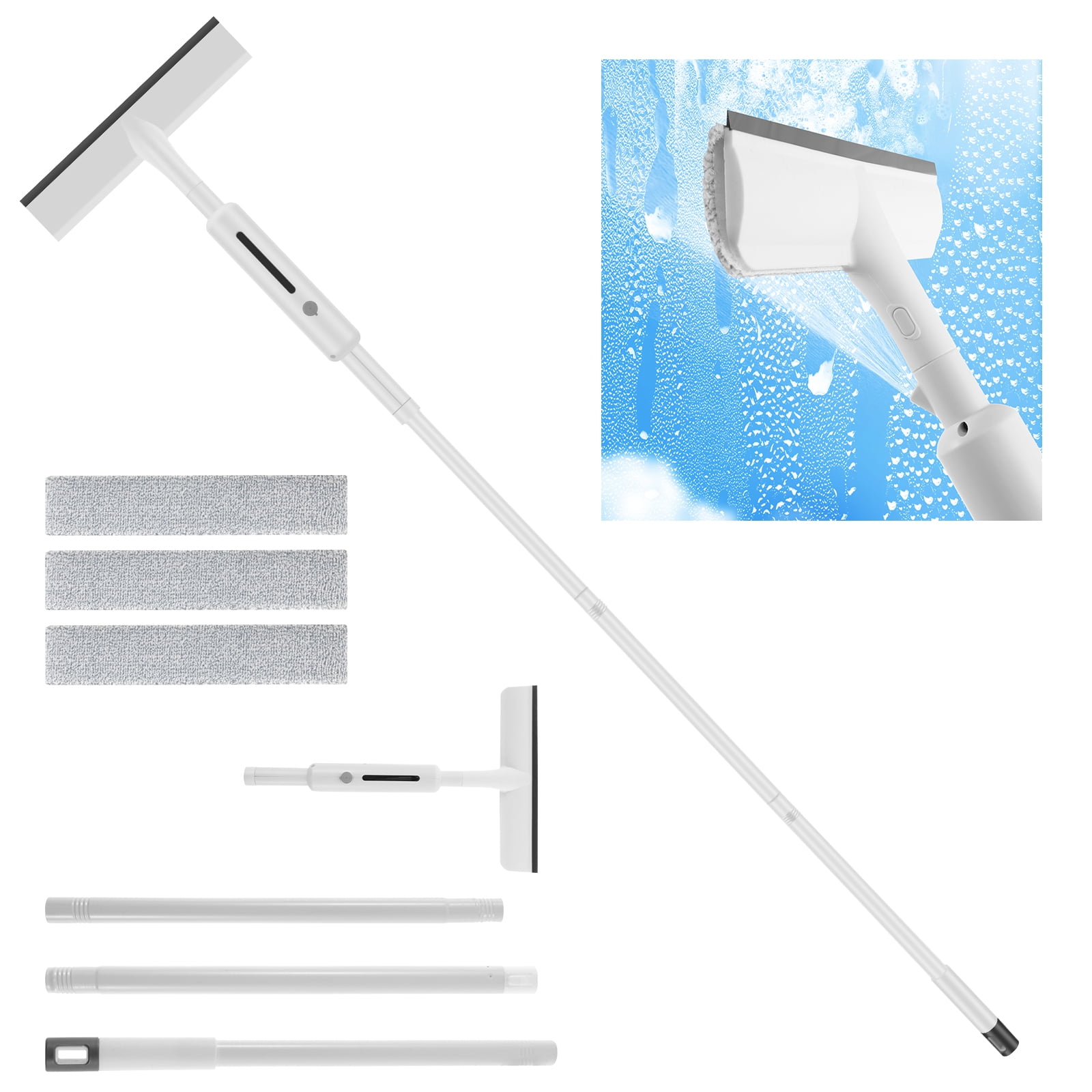 Txkrhwa Professional Window Squeegee Cleaner with Spray, Double-Sided ...