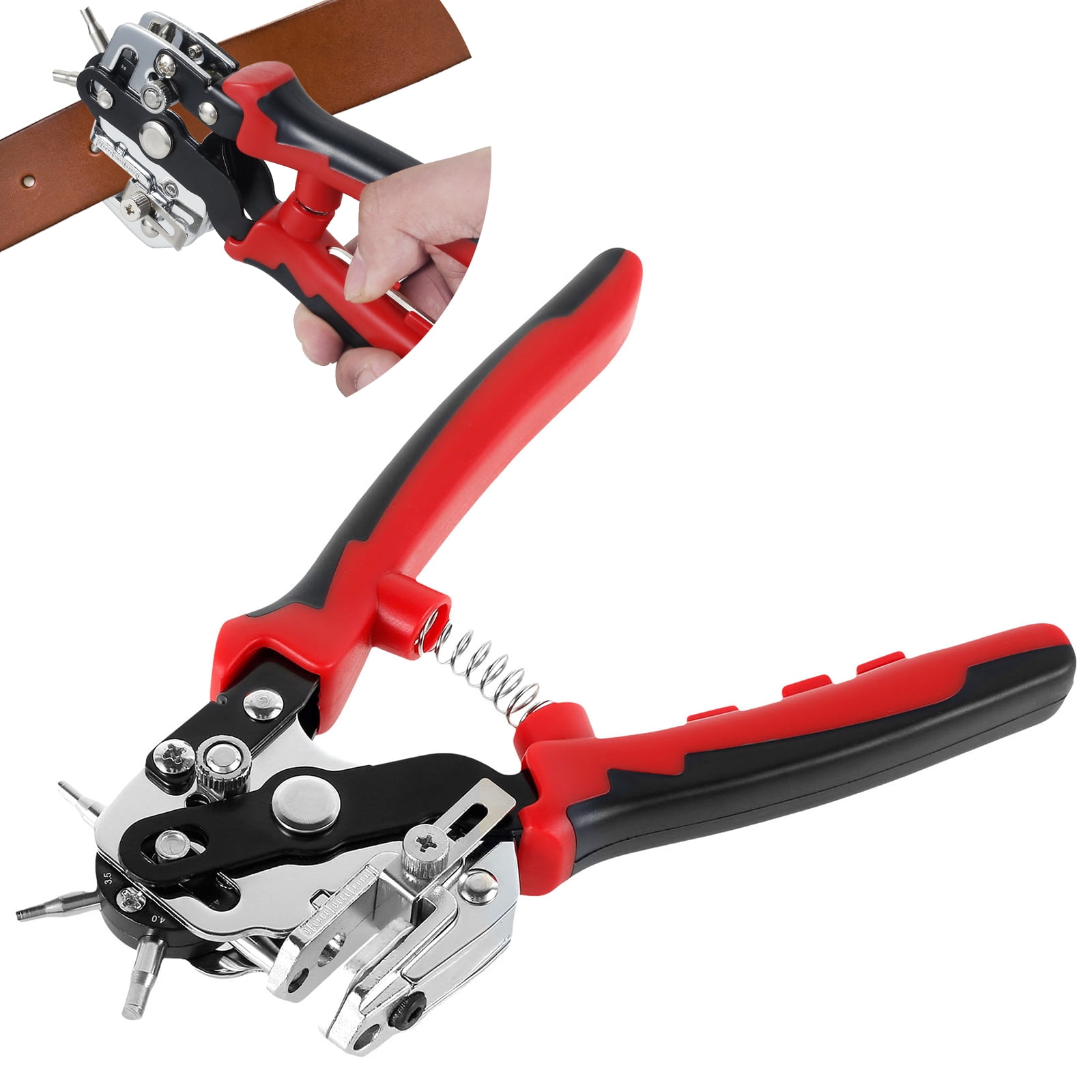 Txkrhwa Revolving Leather Hole Puncher, Handheld Punch Tool, 6 ...