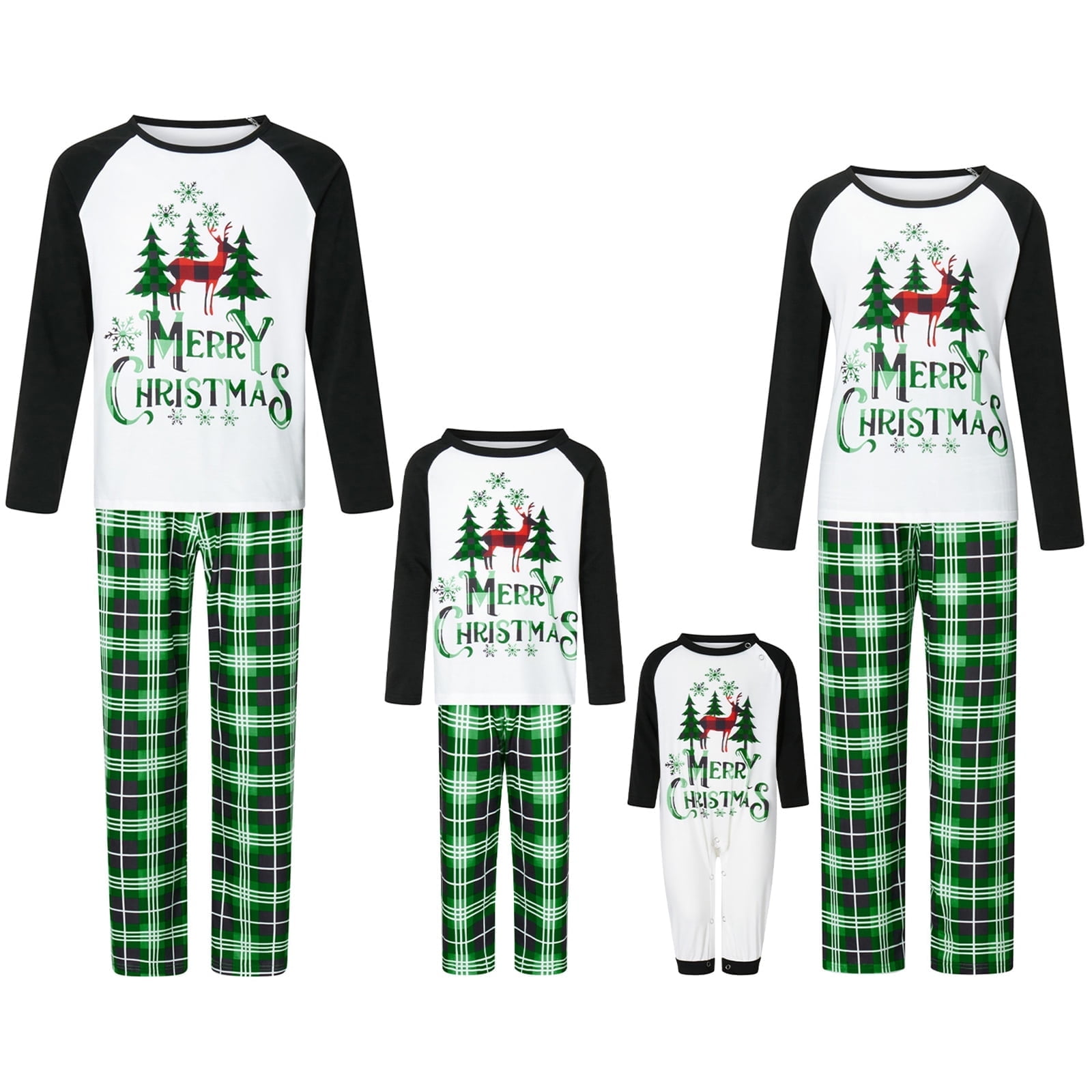 Txlixc Christmas Family Matching Pajamas Set, Christmas Tree Print ...