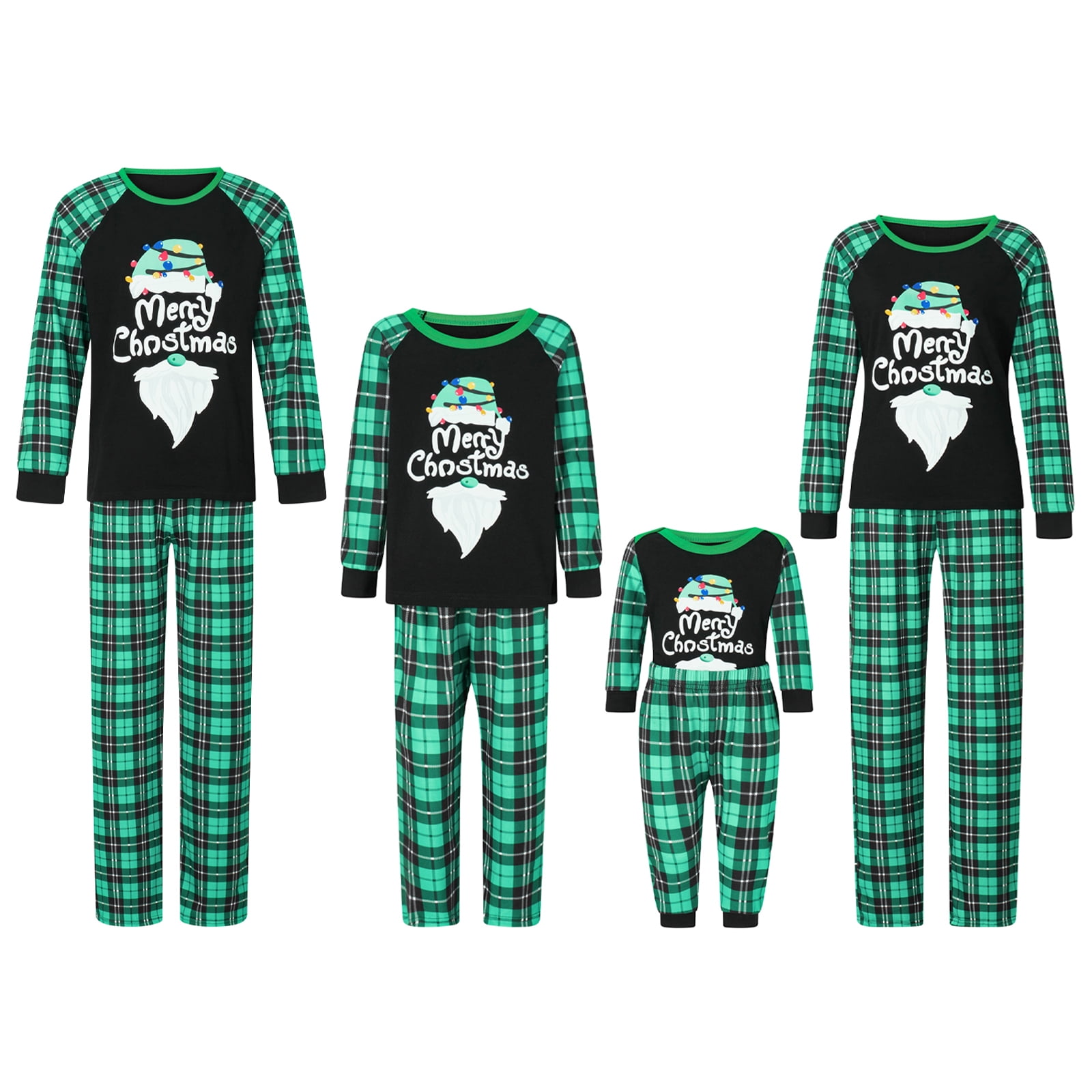 Txlixc Christmas Family Pajamas Matching Set, Letters Print Holiday PJs ...