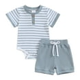 Txlixc Infant Baby Boys Summer Clothes Set 0-18Months Striped Short ...