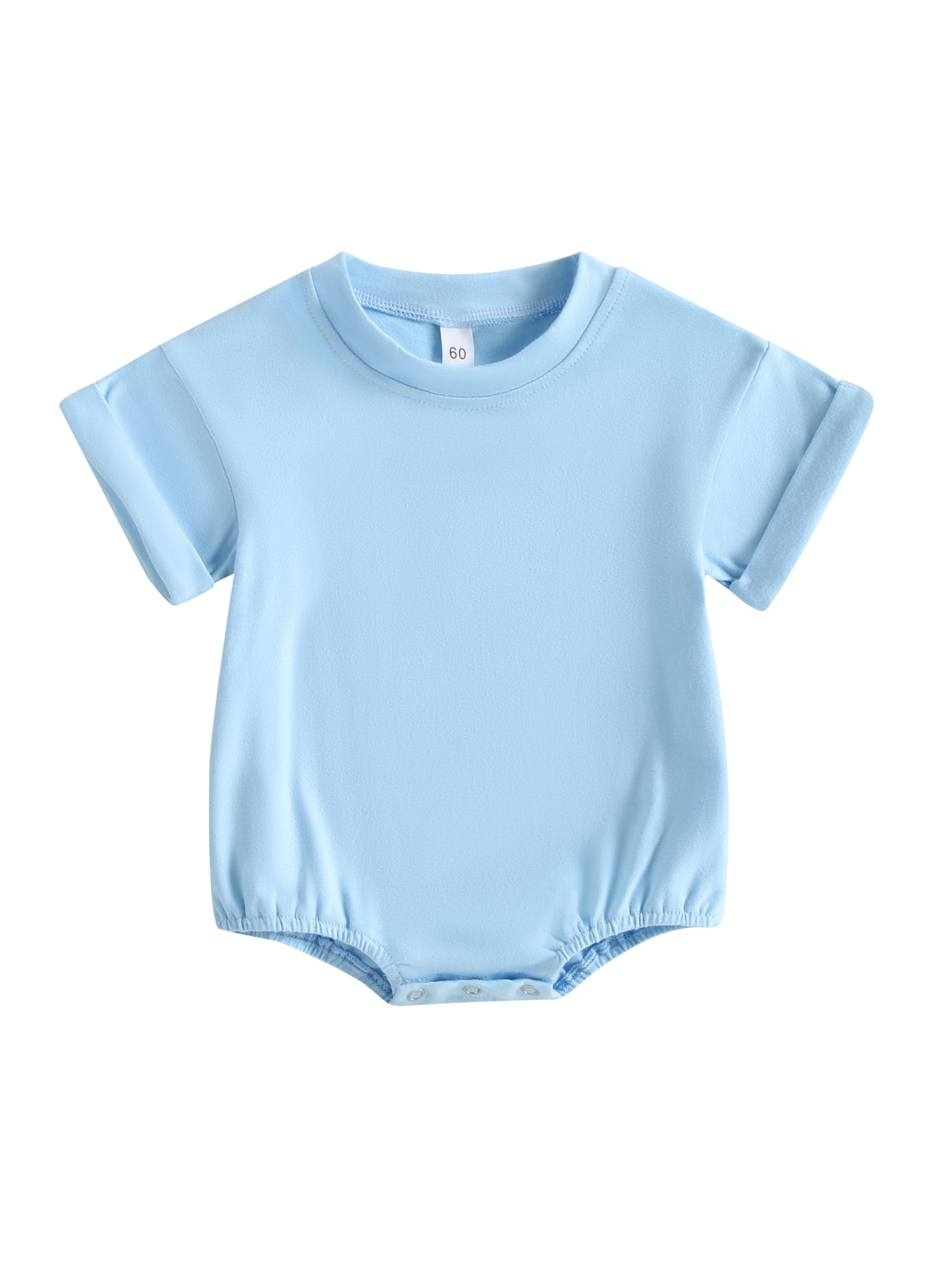 Txlixc Toddler Baby Boys Summer Romper, Short Sleeve Solid Color Bodysuit Newborn Clothes ...