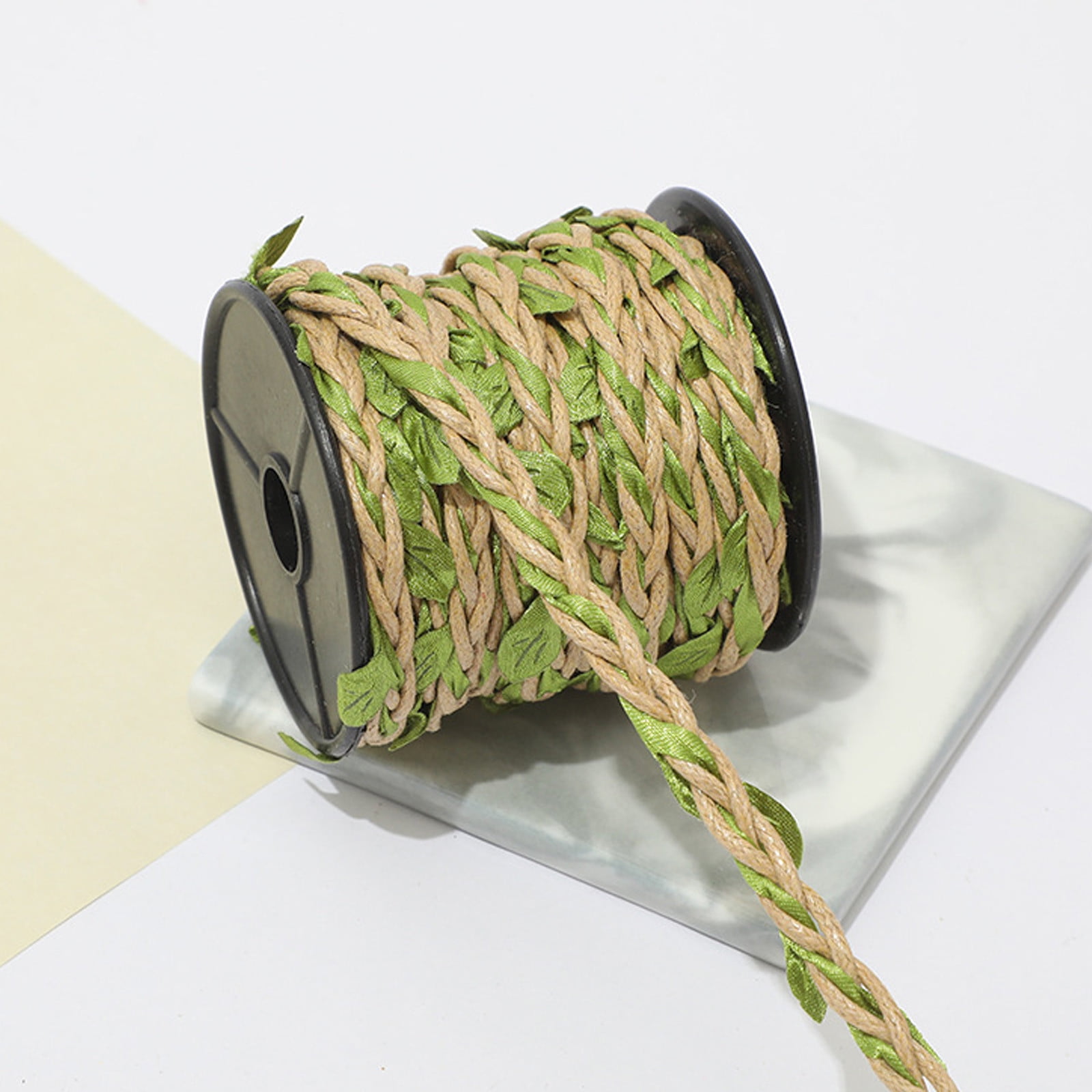 Txmfgh DIY Photo Wall Decoration - Realistic Flax Rattan & Jute Rope ...