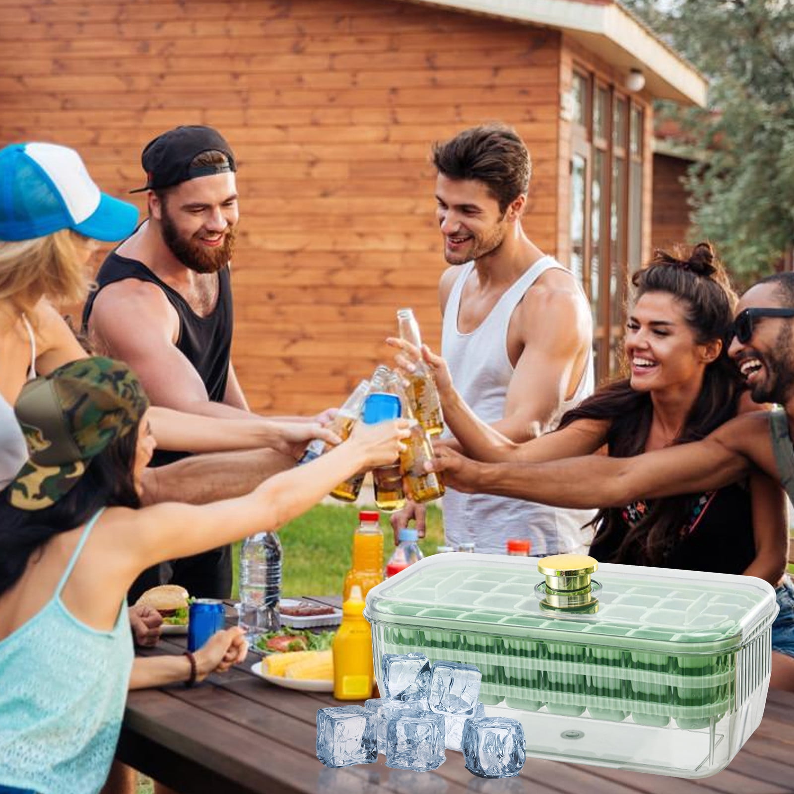 Txmfgh Double-Layer Ice Maker Tray - Quick and Easy Homemade Ice Cubes ...