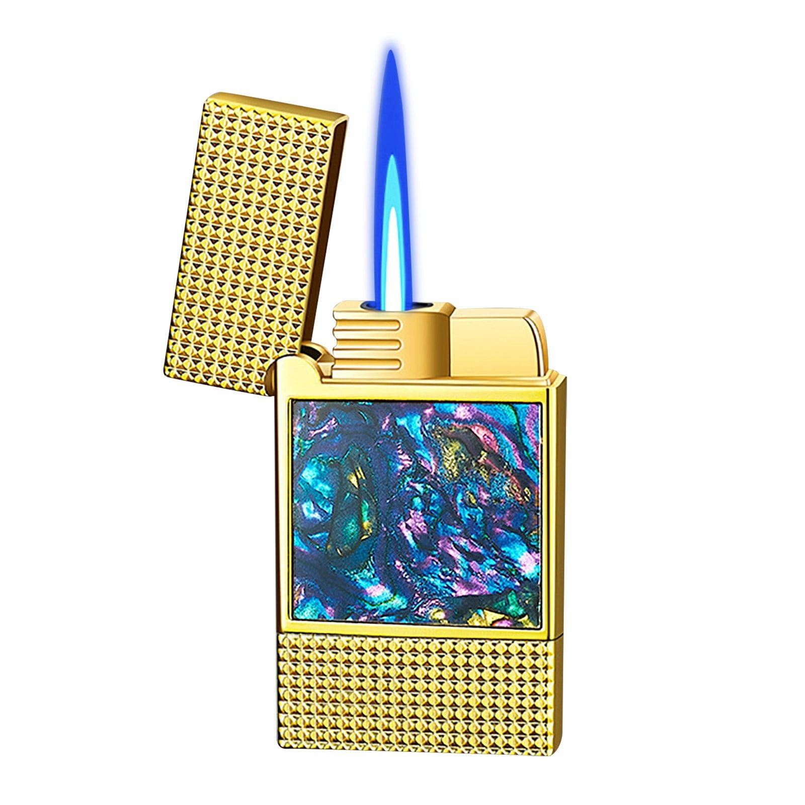 Txmfgh High End Inlaid Metal Windproof Lighter - Adjustable Flame ...