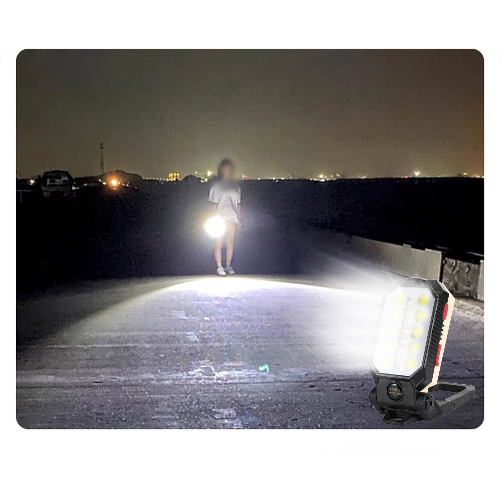 Txmfgh Outdoor LED Magnetic Suction Work Light, USB Rechargeable ...