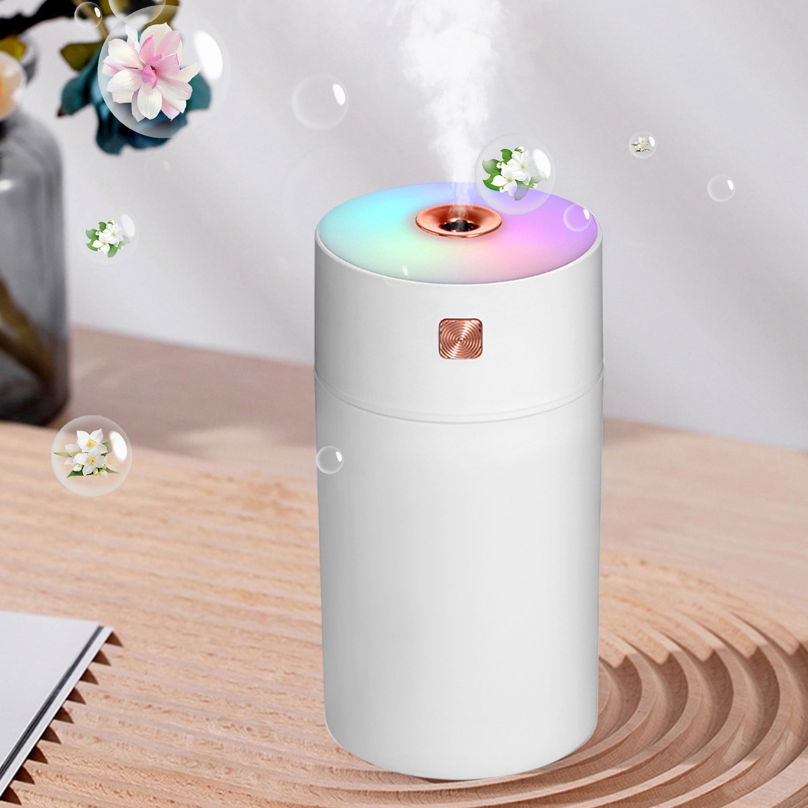 Txmfgh Portable USB Rechargeable Desktop Humidifier, 300ml Capacity ...