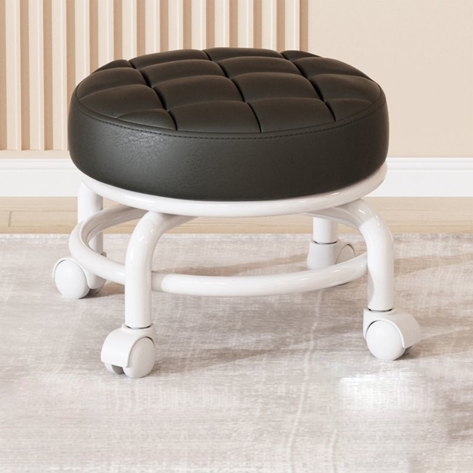 Txmfgh Wheeled Low Stool for Home Use - Universal Wheel Design for Lazy ...