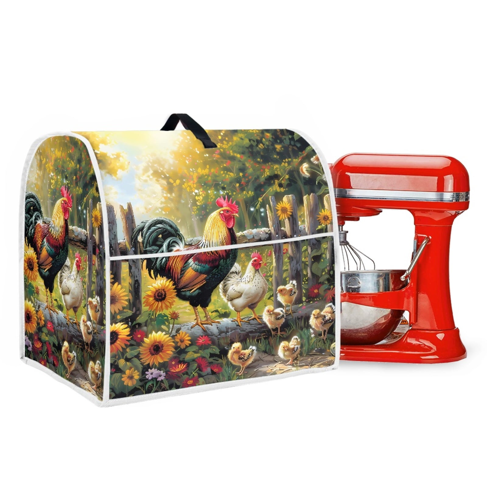 Txnsiver Rooster Chicken Sunflower Mixer Dust Cover Comfort Polyester ...