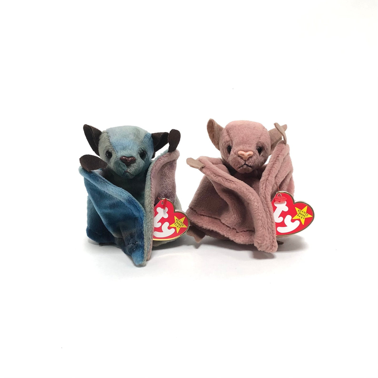 Ty Beanie Babies - BROWN and TYE DYED Batty Set of 2 Plush (BONUS 1 ...
