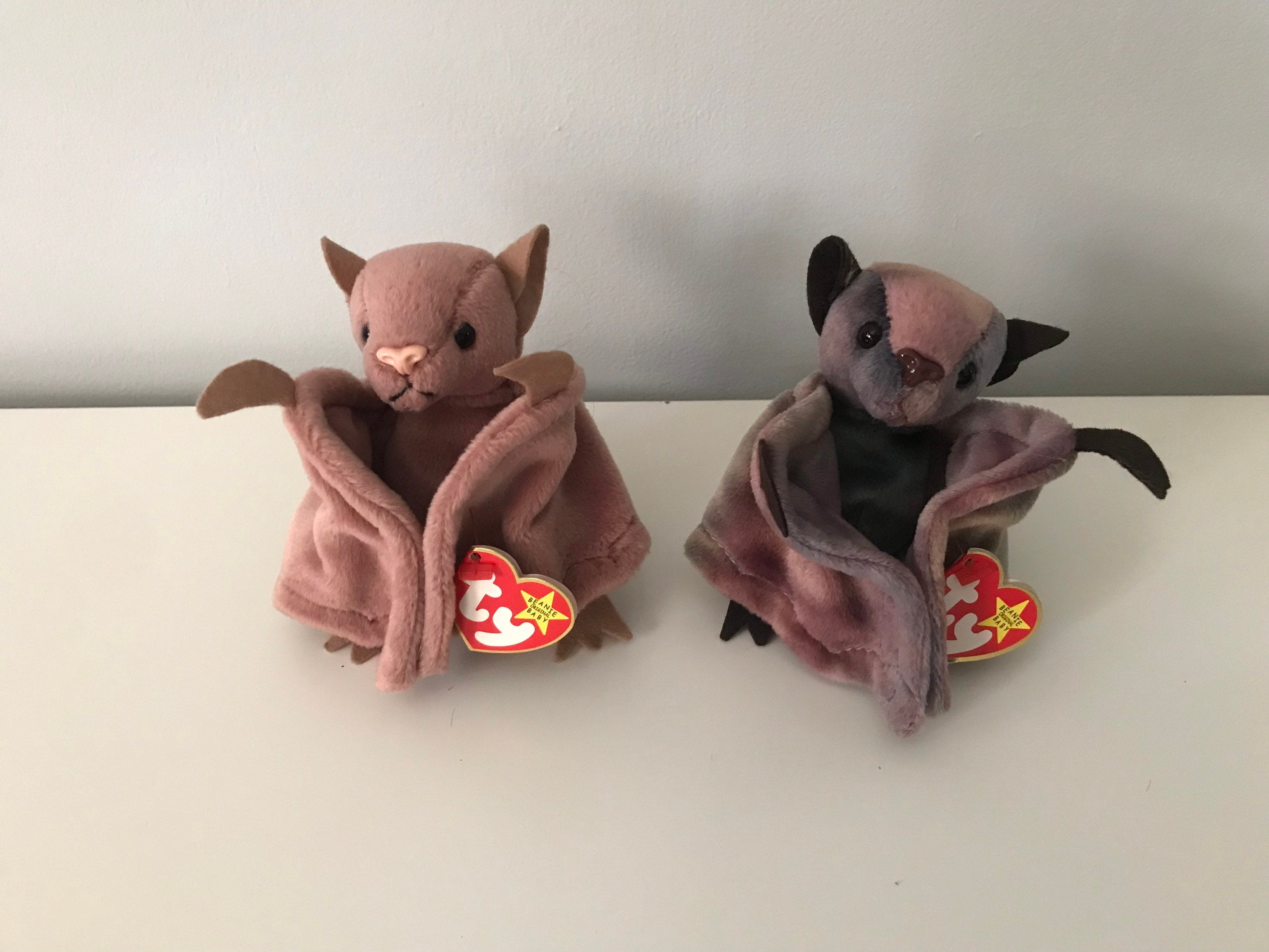 Ty Beanie Babies - BROWN and TYE DYED Batty Set of 2 Plush - Walmart.com