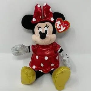Ty Beanie Babies Disney - Minnie Mouse Polka Dots Gold Shoes Red ...