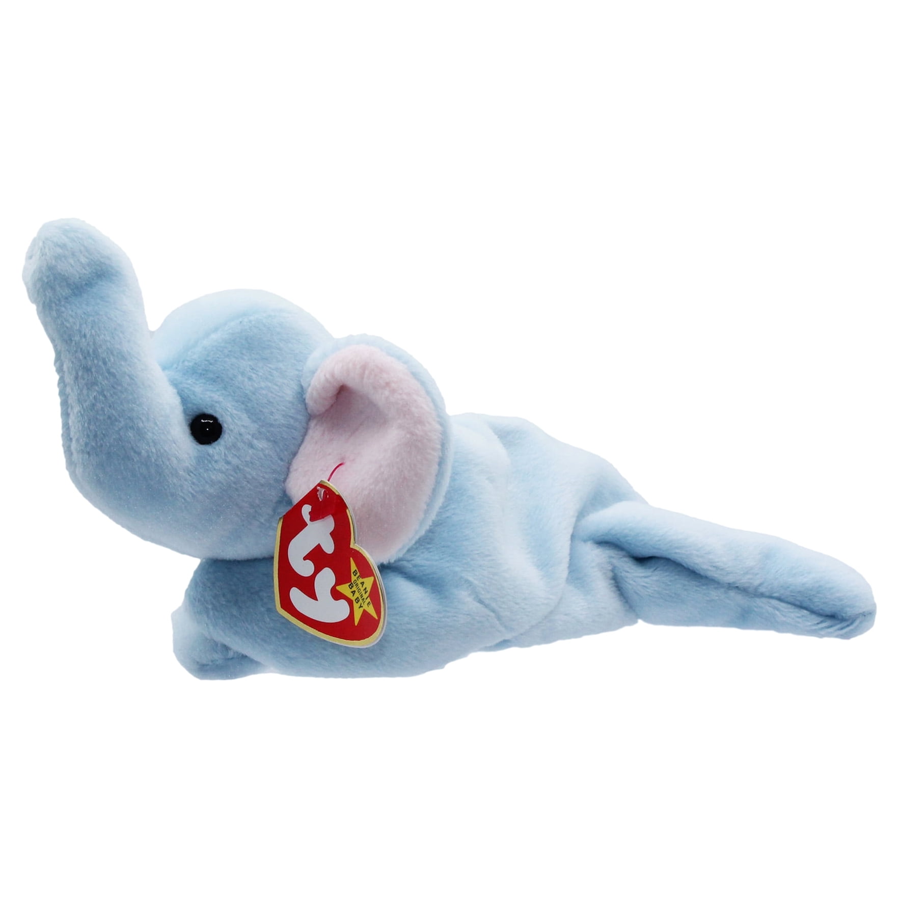Ty Beanie Baby: Peanut the Light Blue Elephant Stuffed Animal - MWMT ...