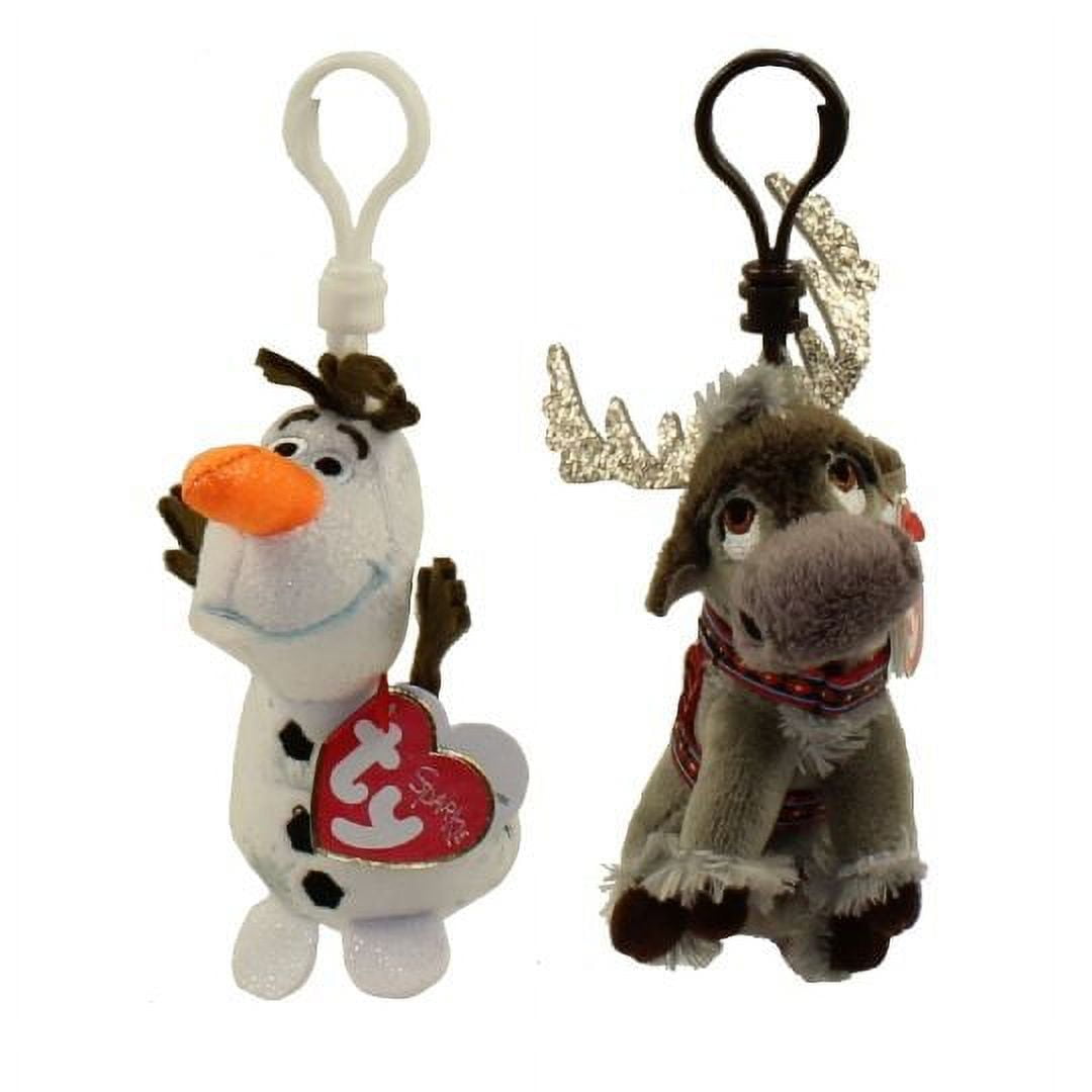 Ty Beanie Babies Plastic Key Clips - Set of 2 OLAF the Snowman and SVEN ...