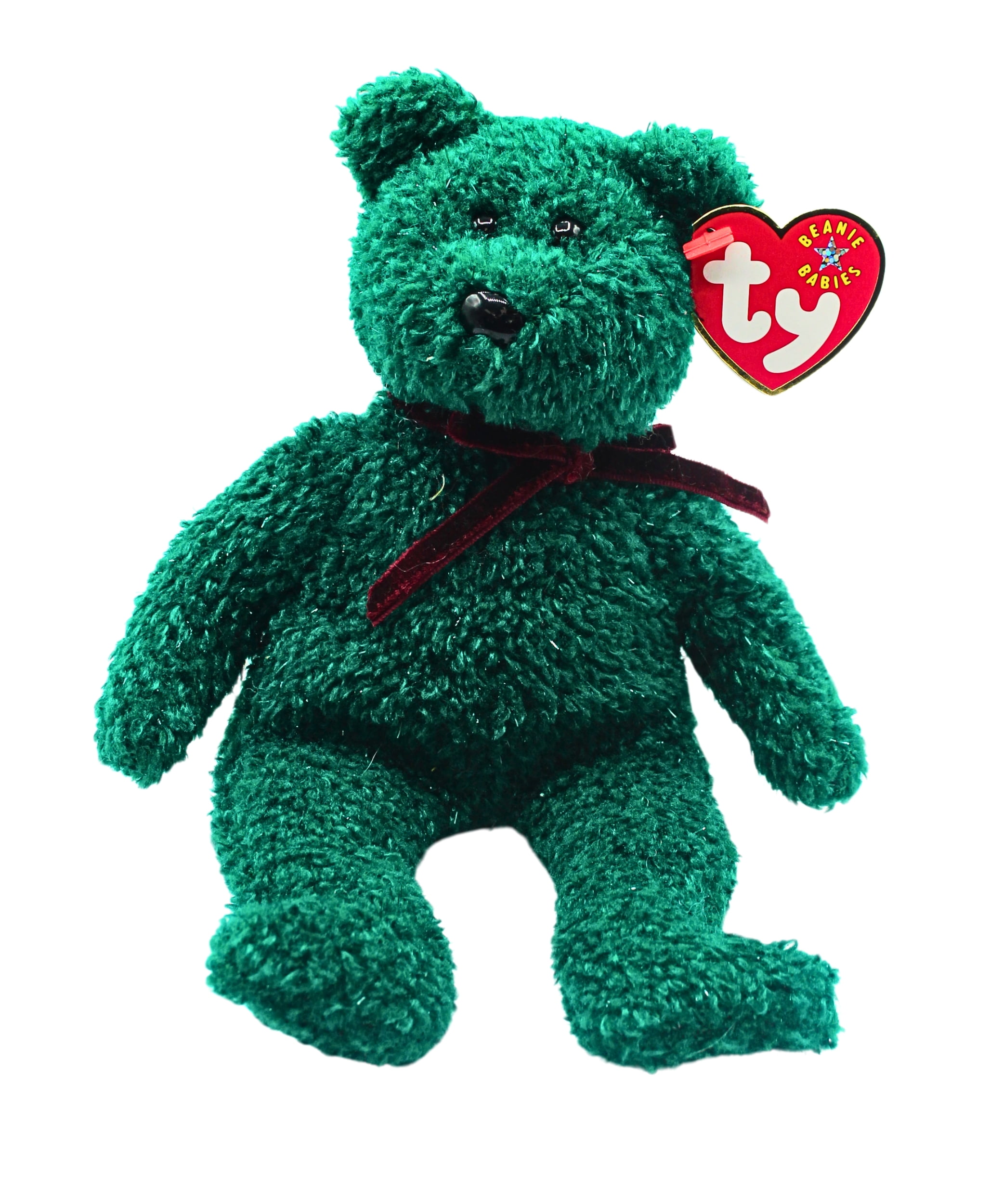 Ty Beanie Baby: 2001 Holiday Teddy the Bear | Stuffed Animal | MWMT ...