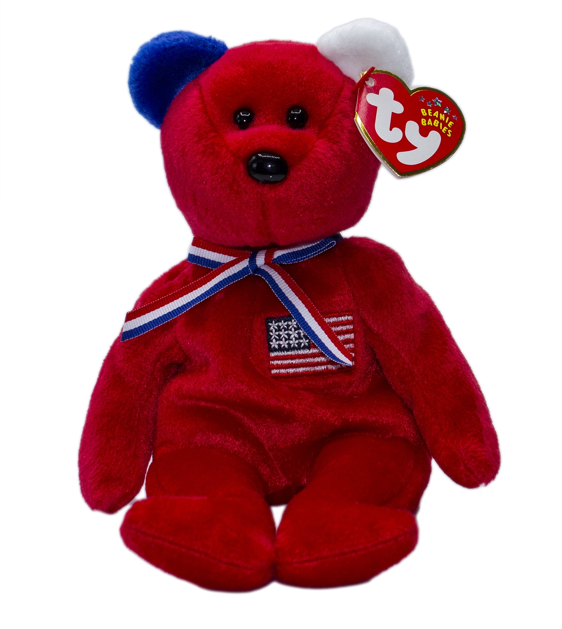 Ty Teddy Toys Beanie Baby: Plush America the Bear - Red | Birthday Gift ...