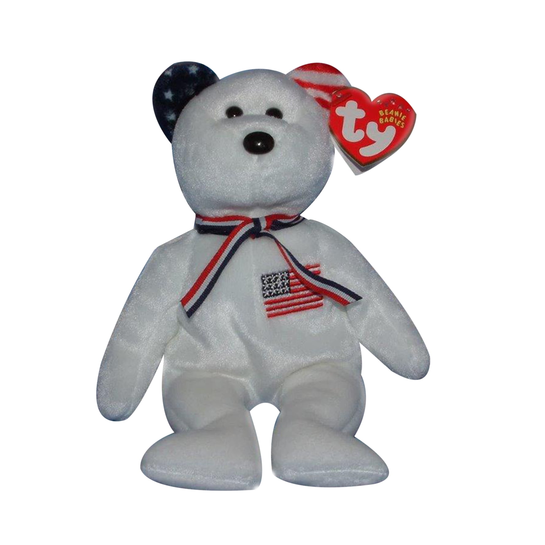 Ty Beanie Baby: America the Bear- White | Stuffed Animal | MWMT ...