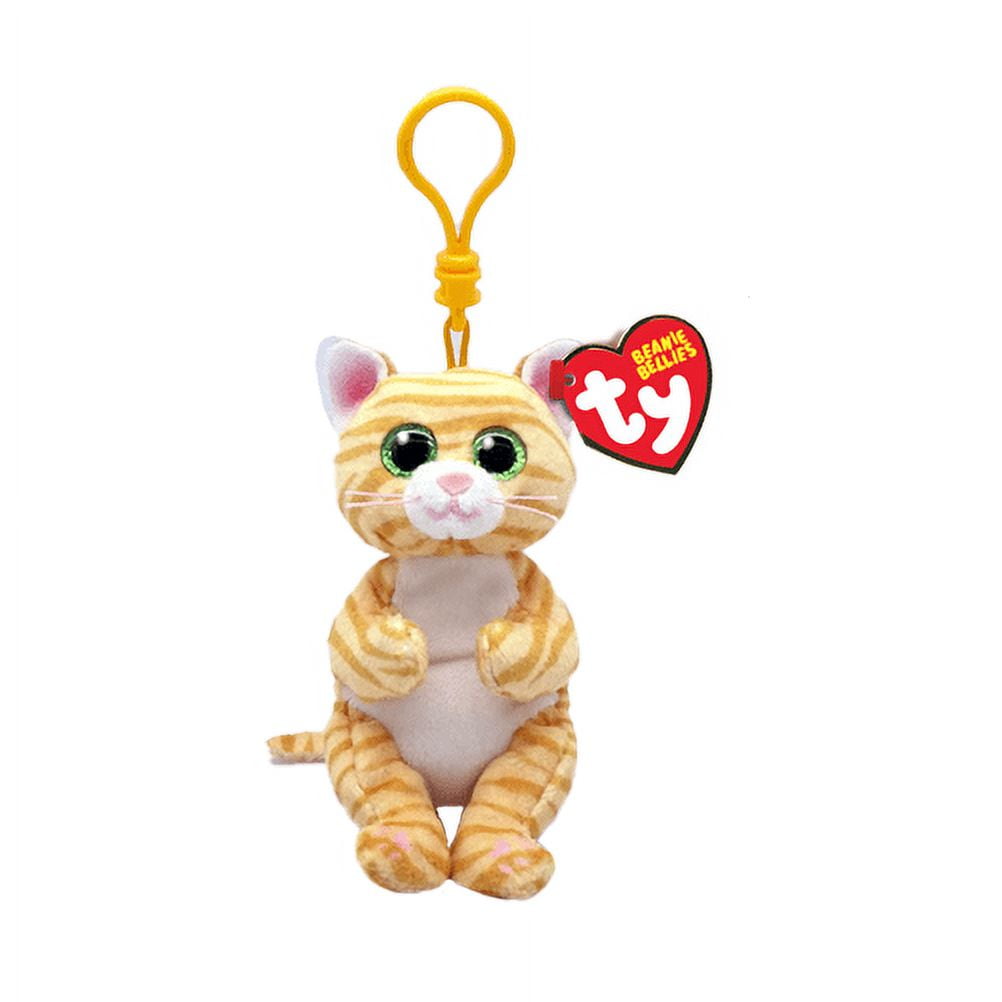 Ty Beanie Baby (Beanie Bellies) - MANGO the Tabby Cat (Plastic Key Clip ...