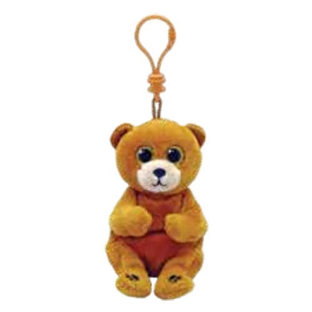 Ty Beanie Baby Bellies - DUNCAN the Bear (Plastic Key Clip - 4 Inch ...