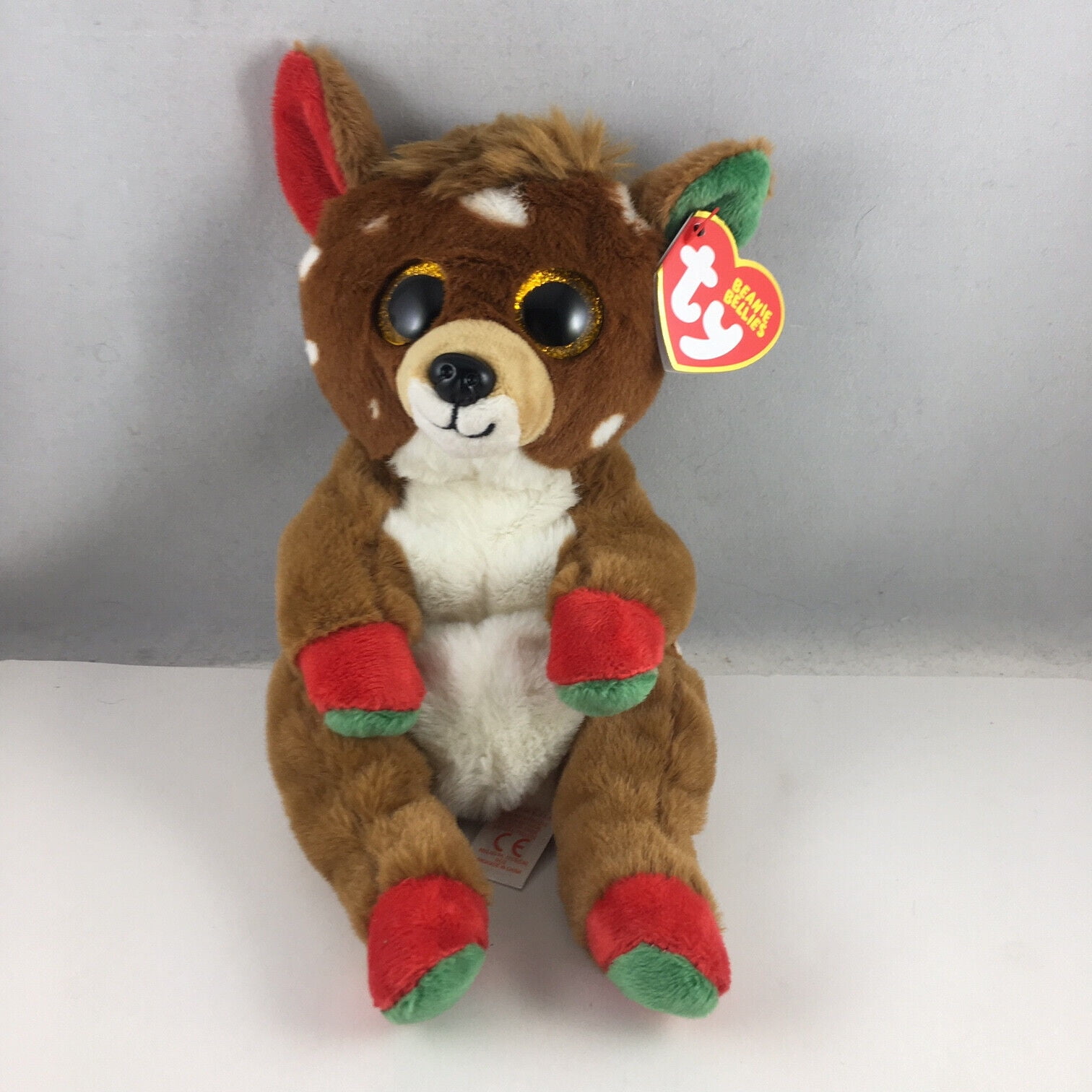 Ty Beanie Baby Bellies - JUNO the Christmas Reindeer (6 Inch) Plush Toy ...