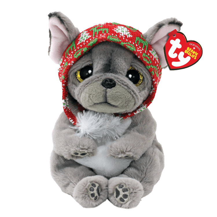 Ty Beanie Baby Bellies - NORDIC the Christmas French Bulldog (6 Inch ...