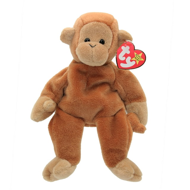 Ty Beanie Babies Bongo the Monkey Plush Toy with Brown Tail, Stuffed Animal, MWMT - Walmart.com