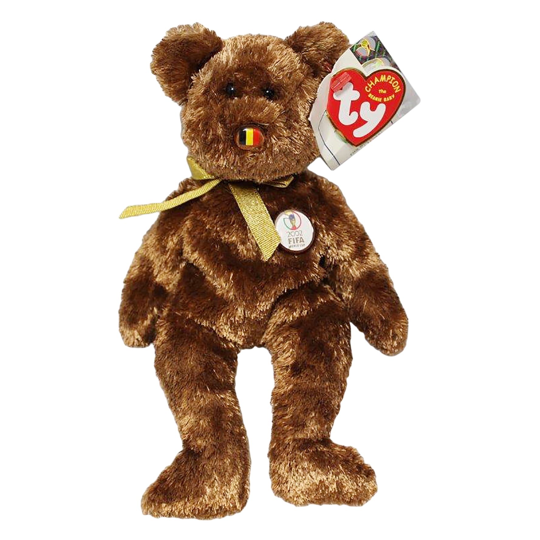 Ty Beanie Baby: Champion Belgium FIFA World Cup Bear | Stuffed Animal ...