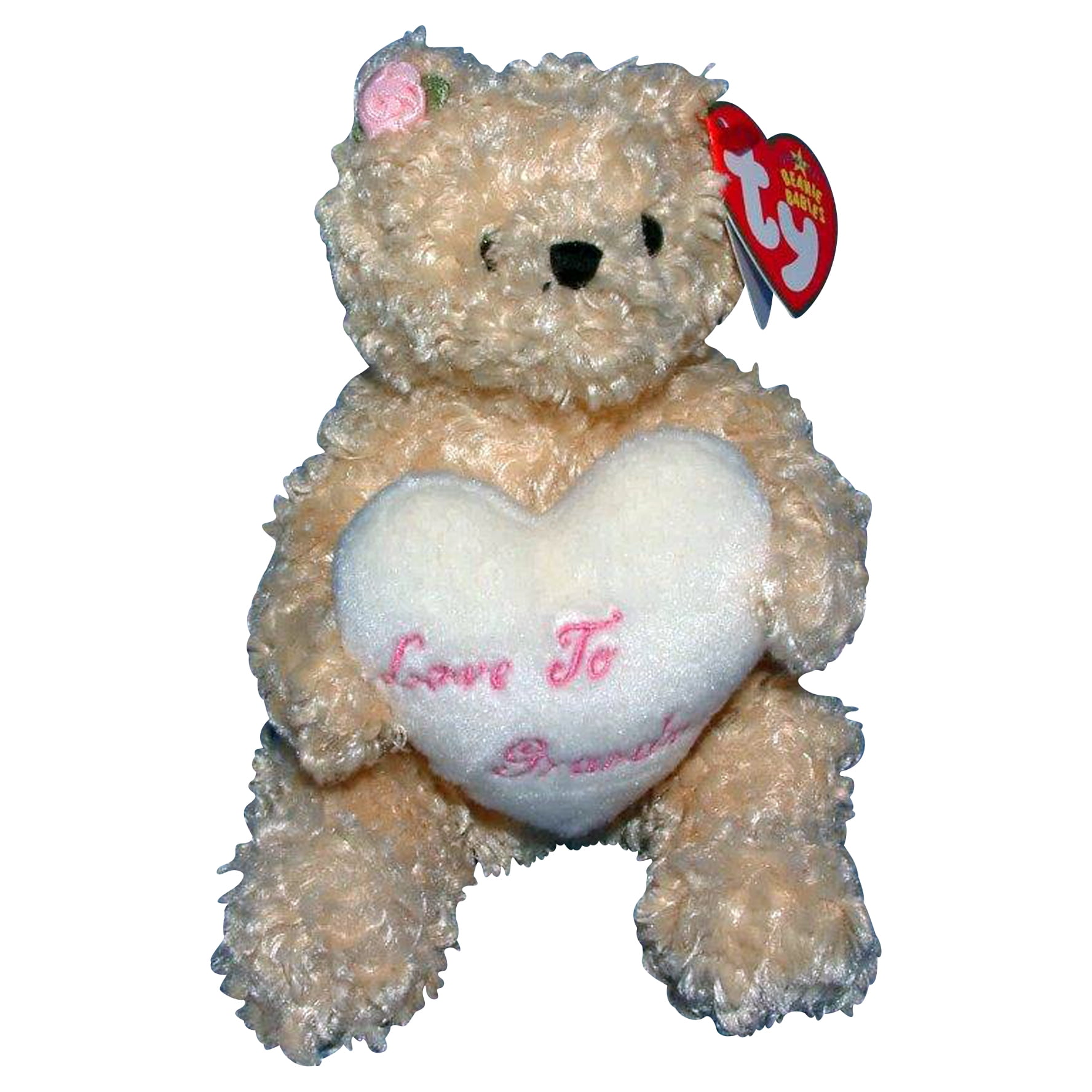 Ty Beanie Baby: Dear Heart the Bear | Stuffed Animal | MWMT - Walmart.com
