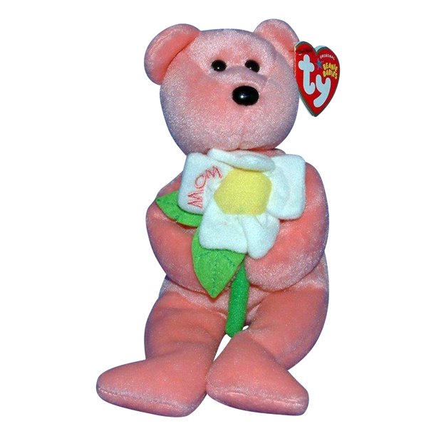 Ty Beanie Baby: Dearly the Bear | Stuffed Animal | MWMT's - Walmart ...
