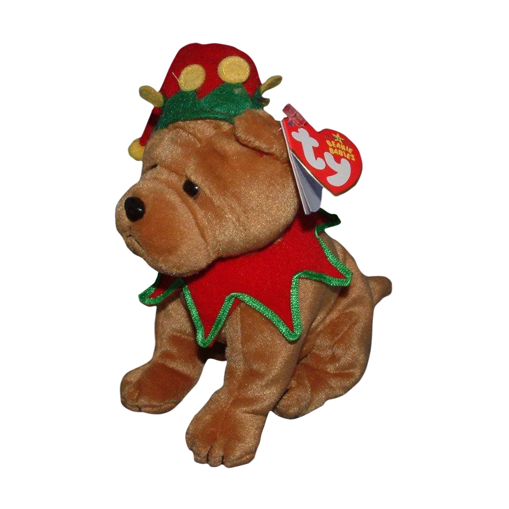 Ty Beanie Baby: Elfis the Dog | Stuffed Animal | MWMT's - Walmart.com