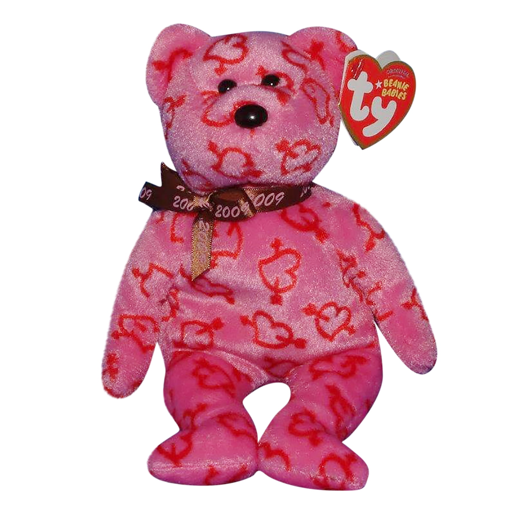 Ty Beanie Baby: Heartley the Bear | Stuffed Animal | MWMT's - Walmart.com