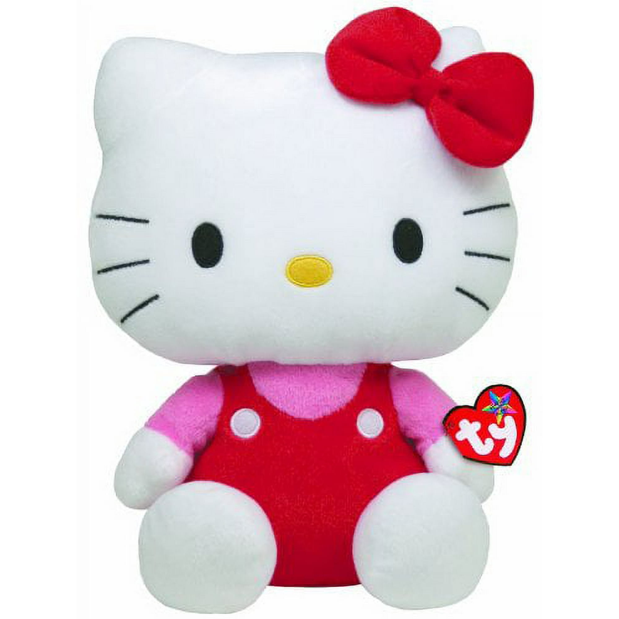 Ty Beanie Baby - Hello Kitty RED OVERALLS (Red Bow) Plush (BONUS ONE ...
