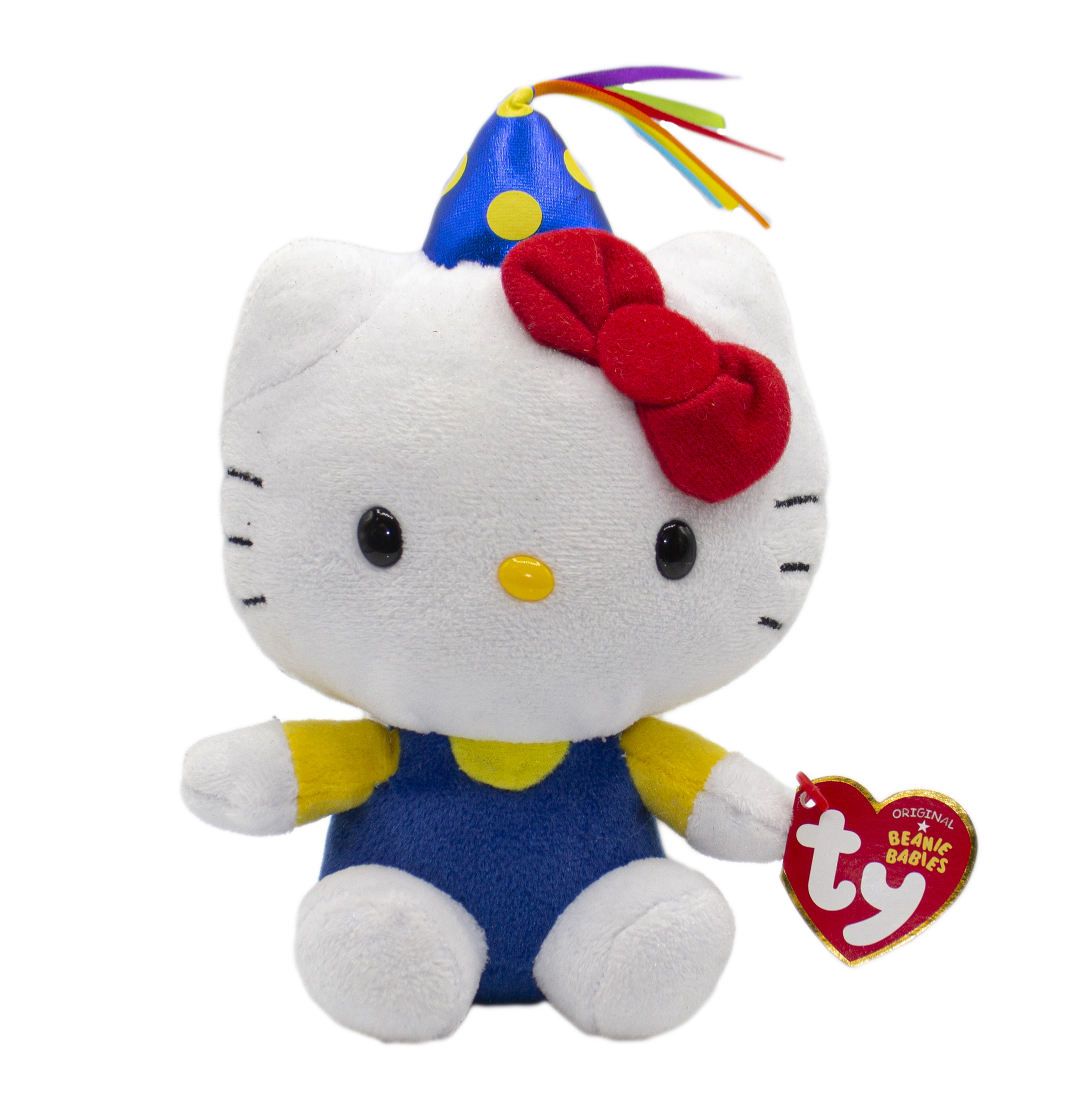 Ty Beanie Baby: Hello Kitty the Cat | Party Hat | Stuffed Animal | MWMT ...