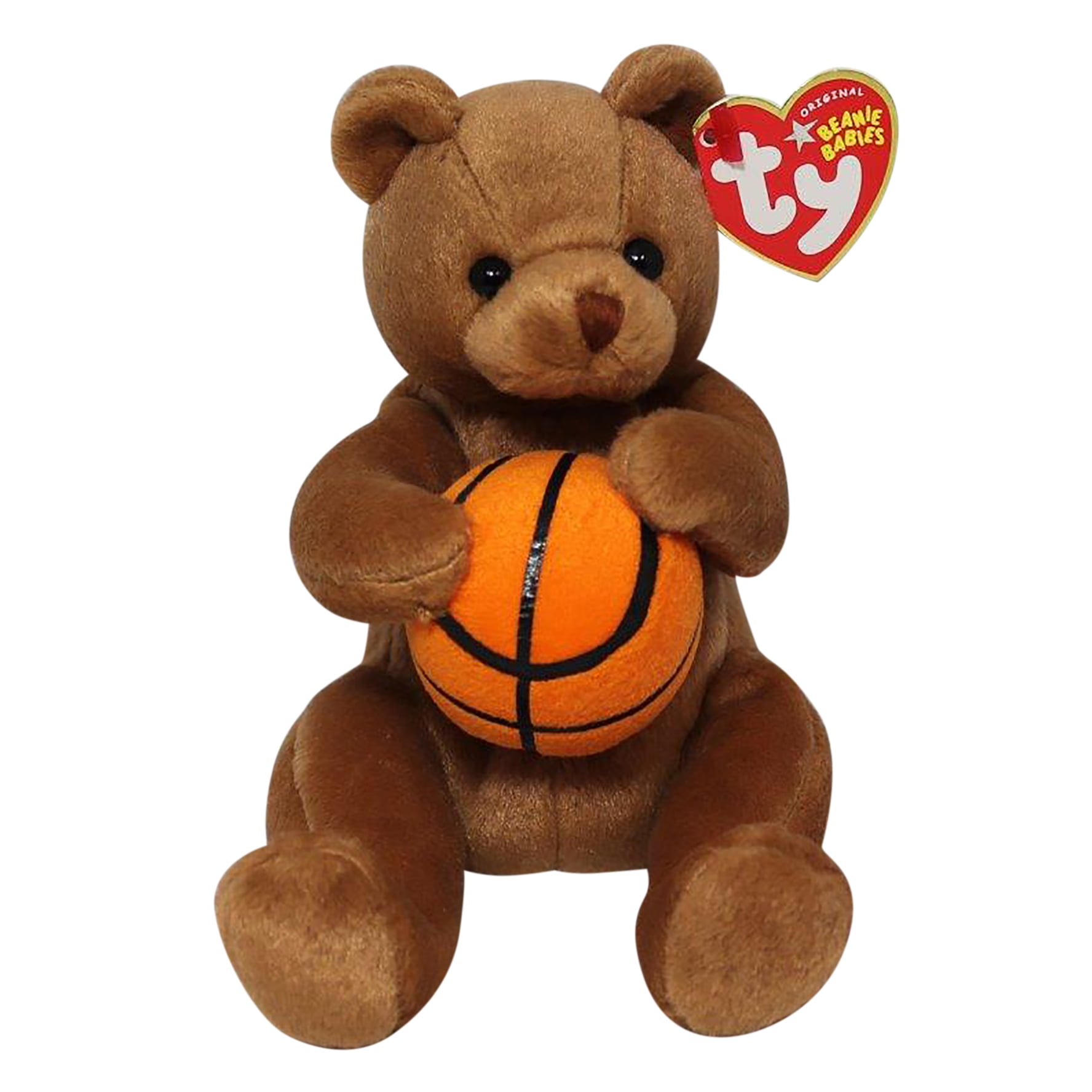 Ty Beanie Babies Hoops the Bear Plush with Basketball 2005 - Walmart.com