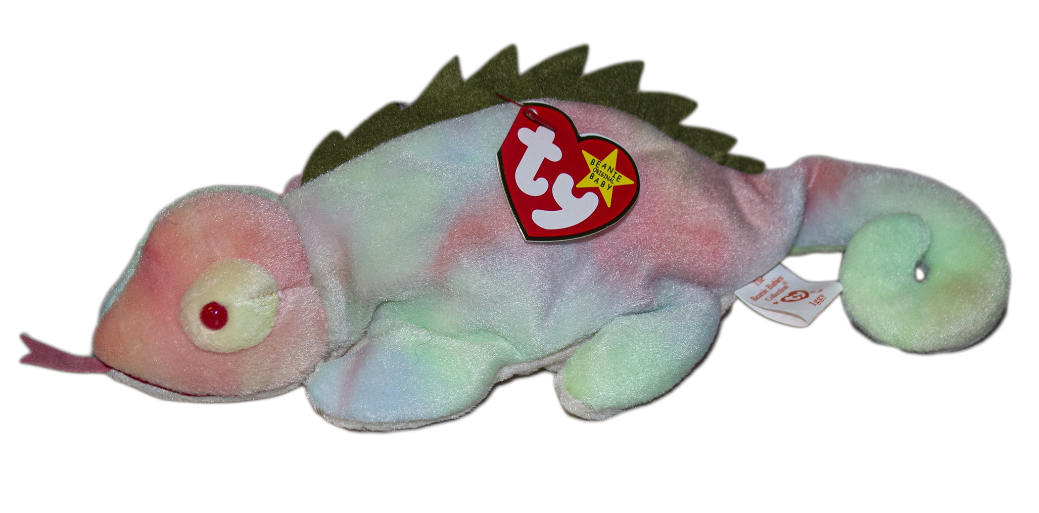 Ty Beanie Baby: Iggy the Iguana - Rainbow with Tongue | Stuffed Animal ...