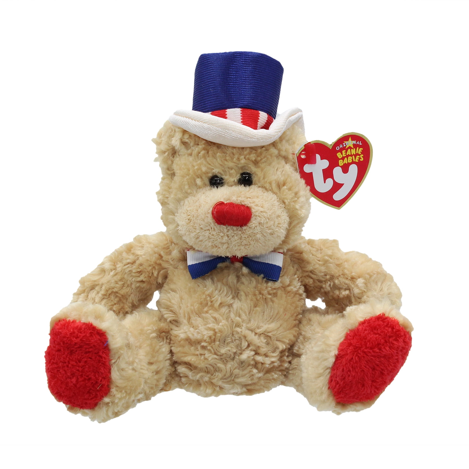 Ty Beanie Baby: Independence the Red Bear | Stuffed Animal | MWMT ...