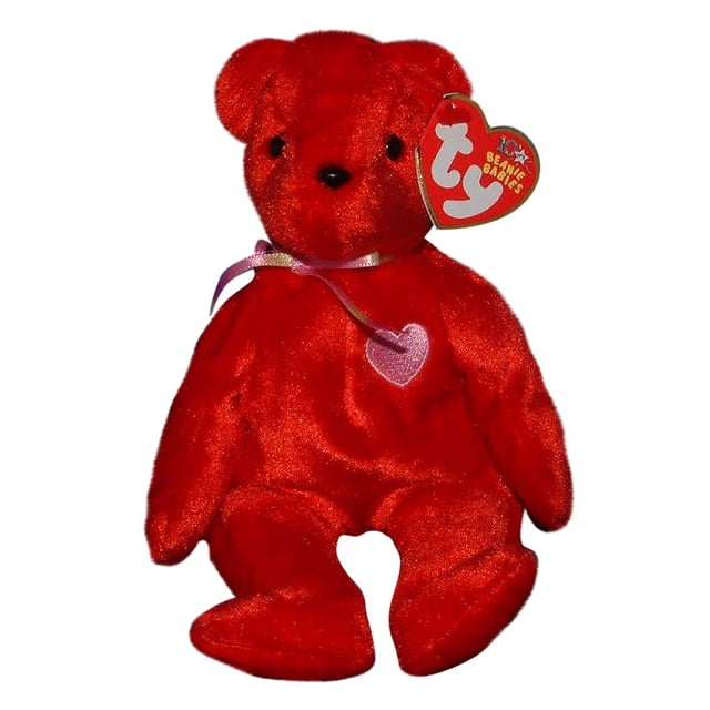 Ty Beanie Baby: Kiss-e the Bear | Stuffed Animal | MWMT - Walmart.com